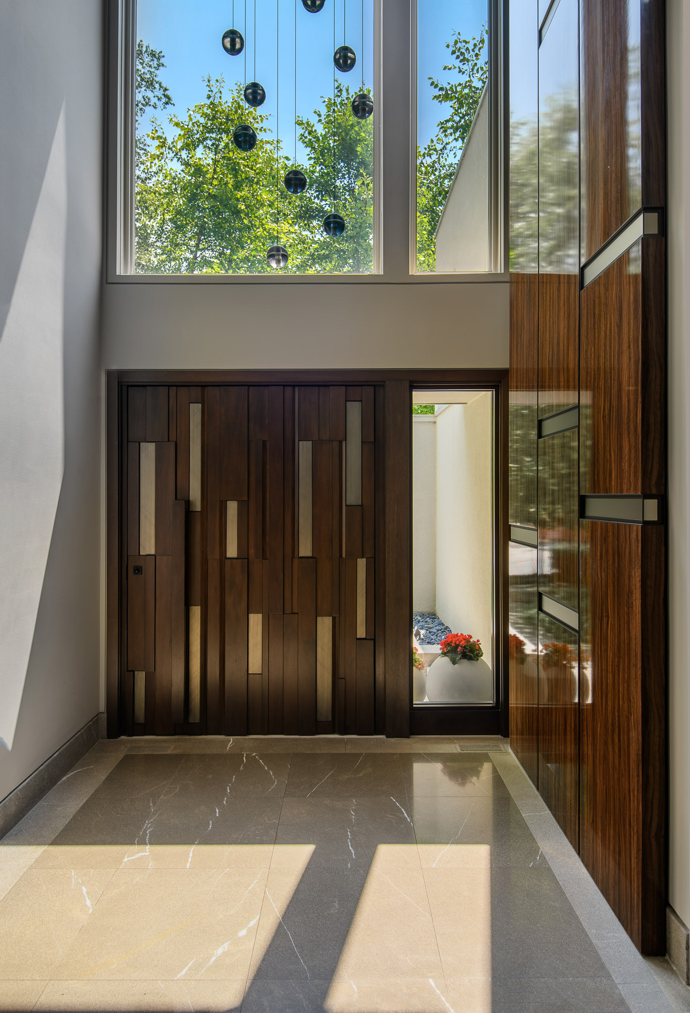 Floral Art - Custom Pivot Door
